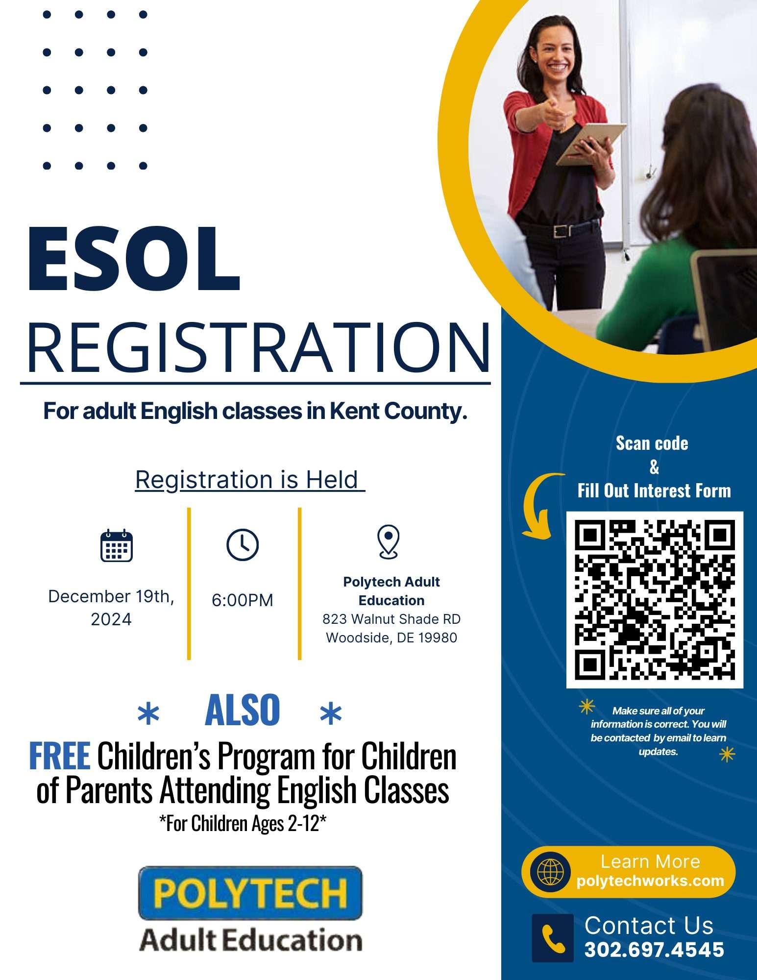 English for Speakers of Other Languages > Polytech Adult Education